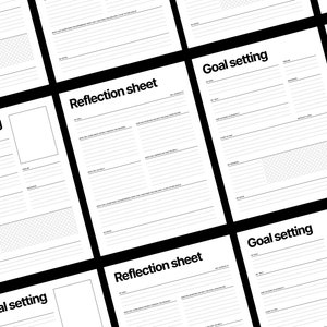 Goal Setting Worksheet and Reflection Worksheet | Productivity and ...