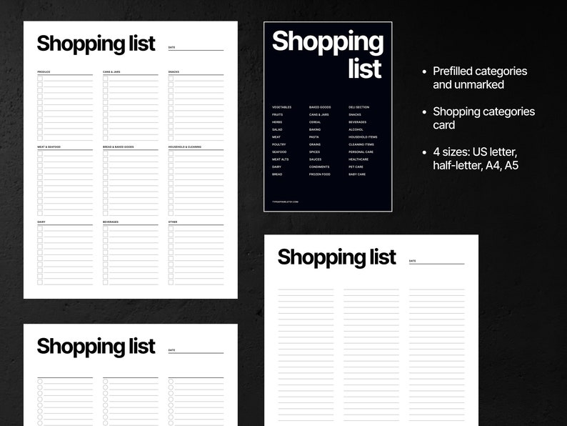 Ultimate Shopping List & Grocery List | Customizable Grocery Shopping ...