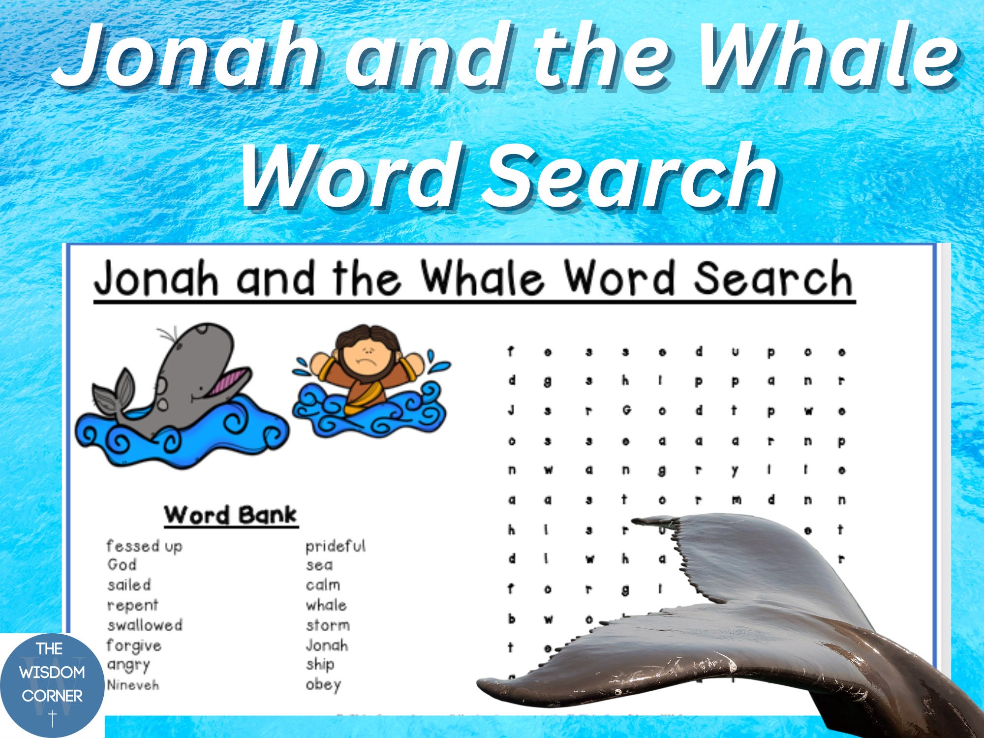 Jonah And The Whale Word Search