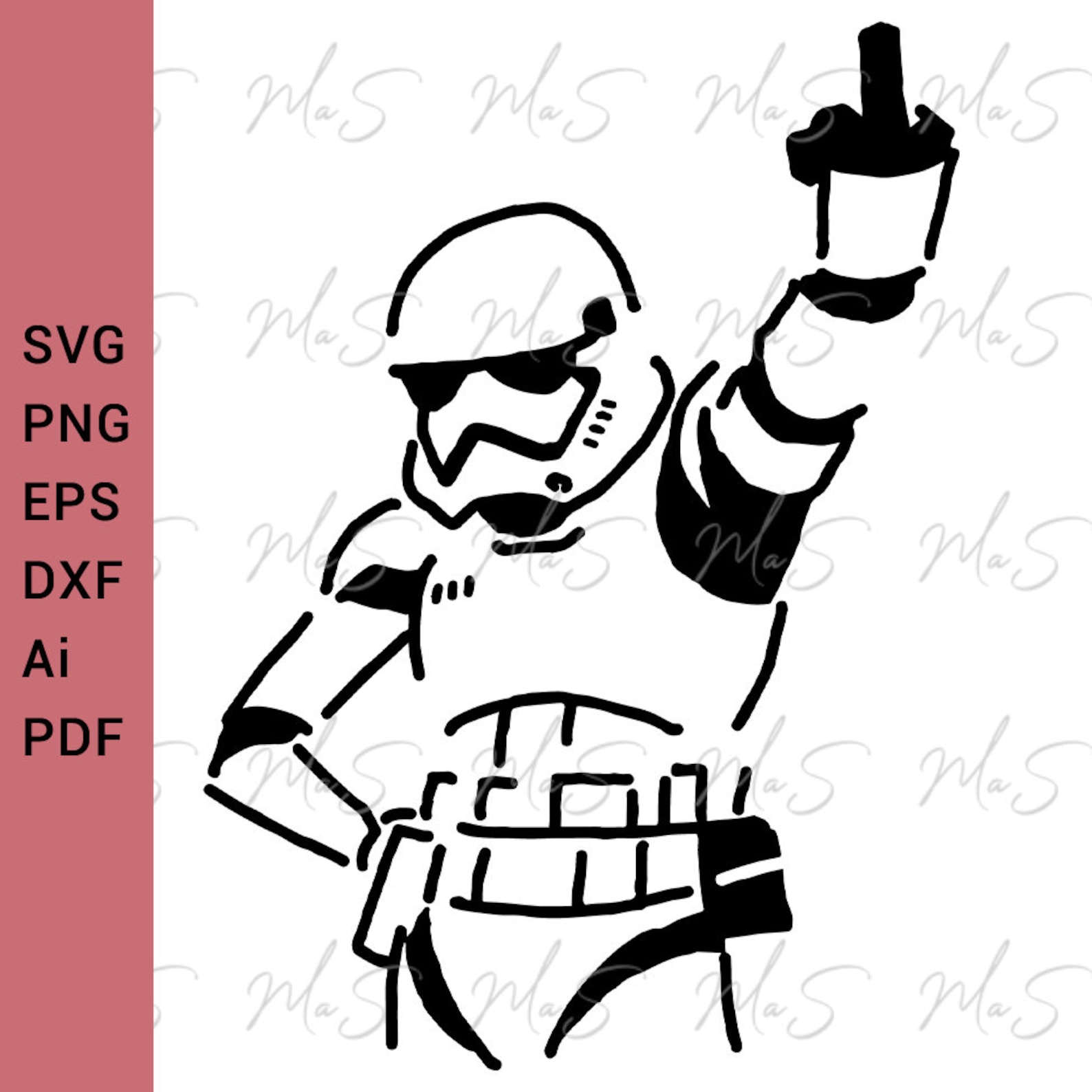 STAR WARS Svg STORMTROOPER Svg Middle Finger Svg - Etsy