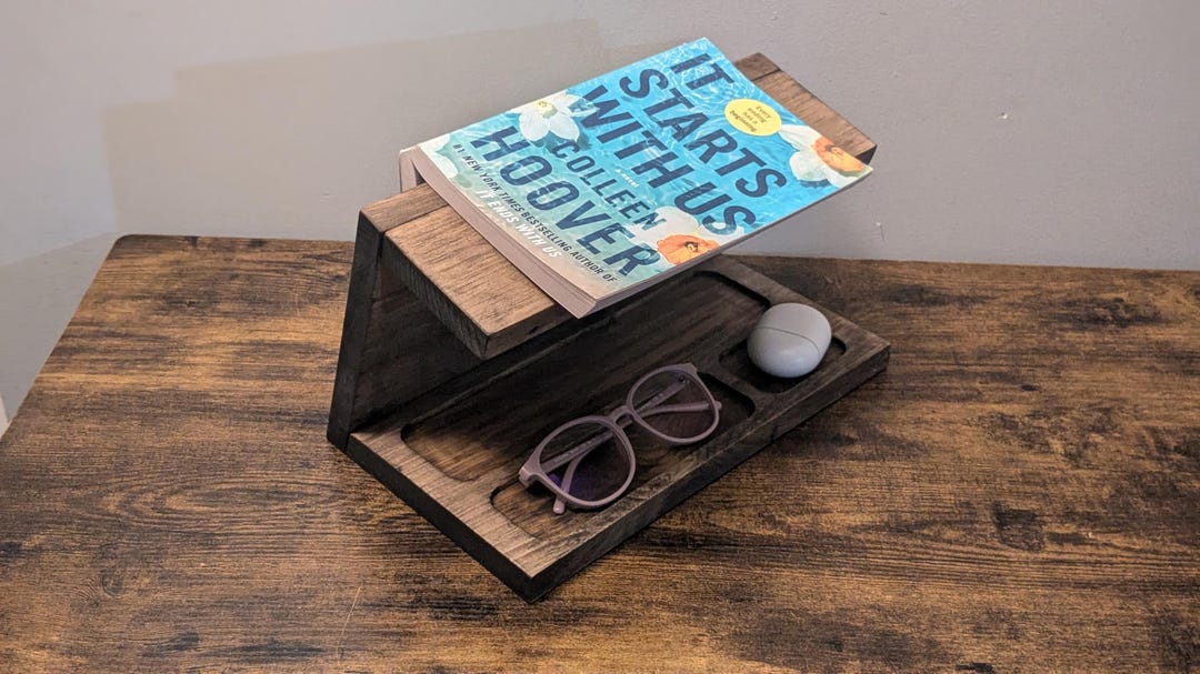 Personalized Book Holder, Wooden Book Mark, Wooden Stand for Book, Side ...