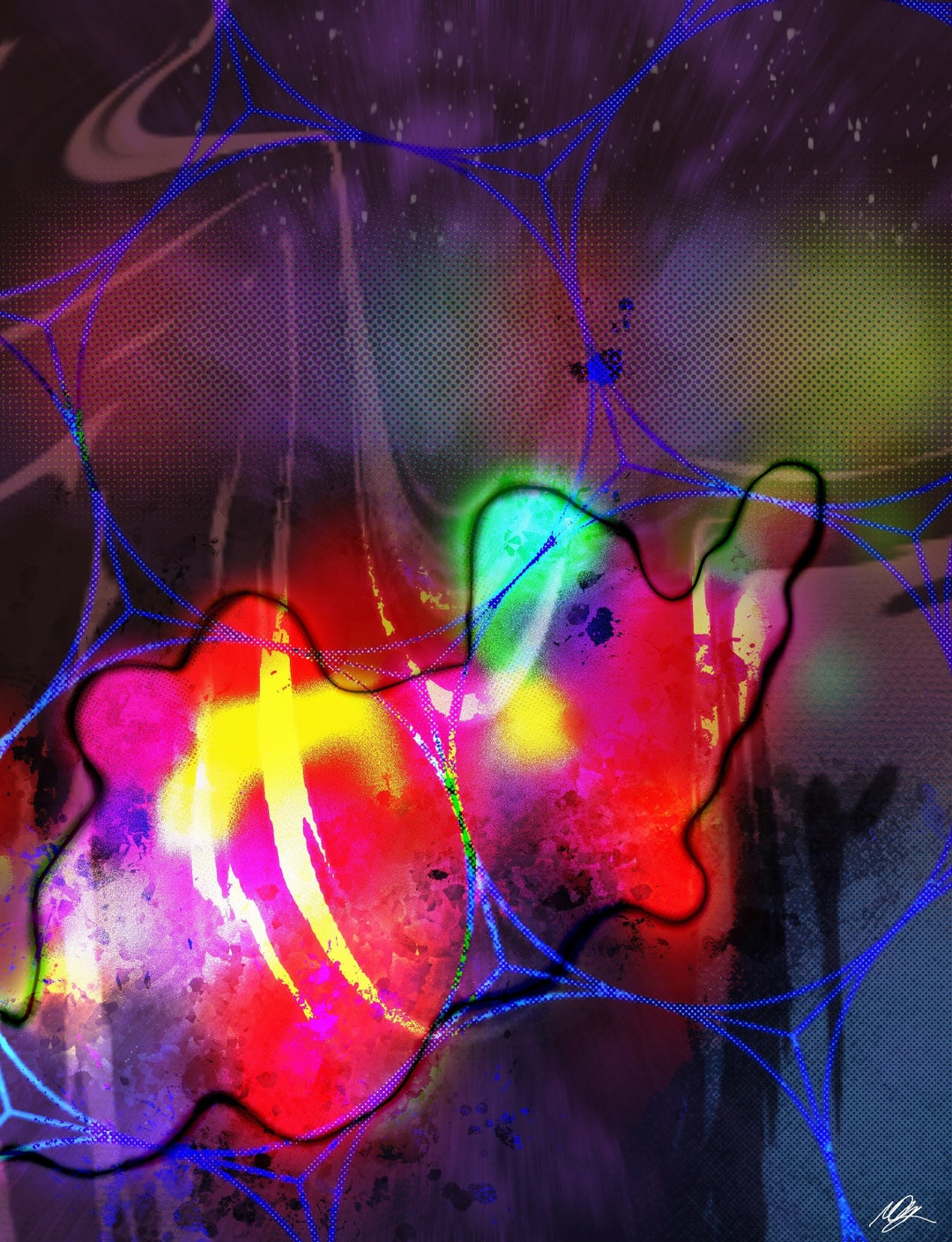 Hand-drawn Abstract Digital Art | Unique Procreate Printable Wall Art ...