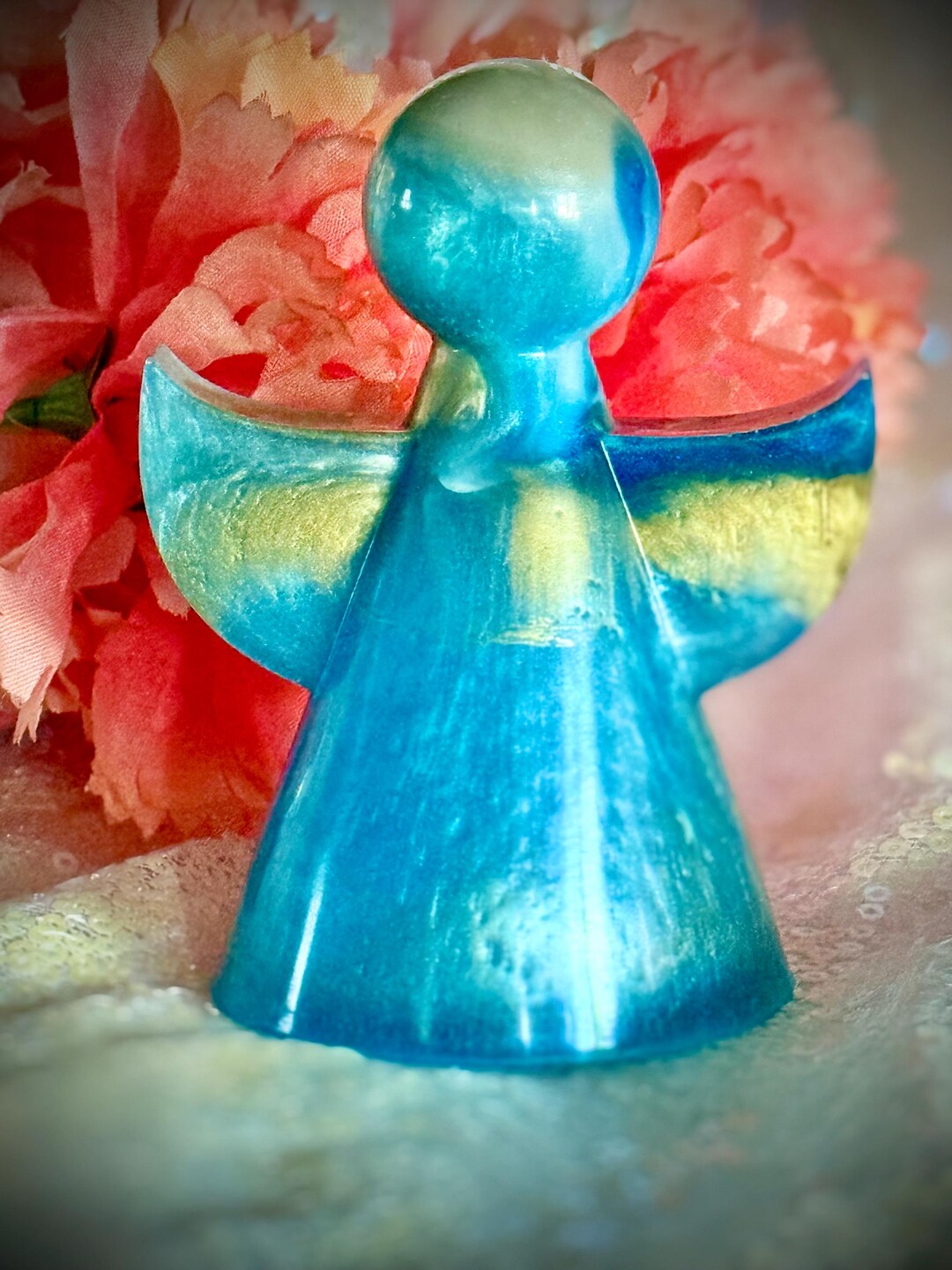 Handmade Epoxy Resin Angel Figurine: Memorial Keepsake, Guardian Angel ...
