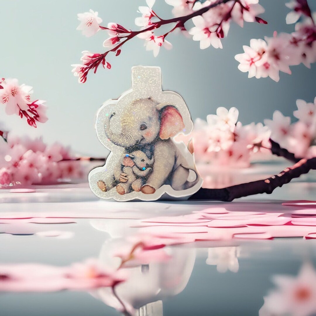 Mother and Baby Elephant Magnetic Bookmark – Cute Handmade Animal ...