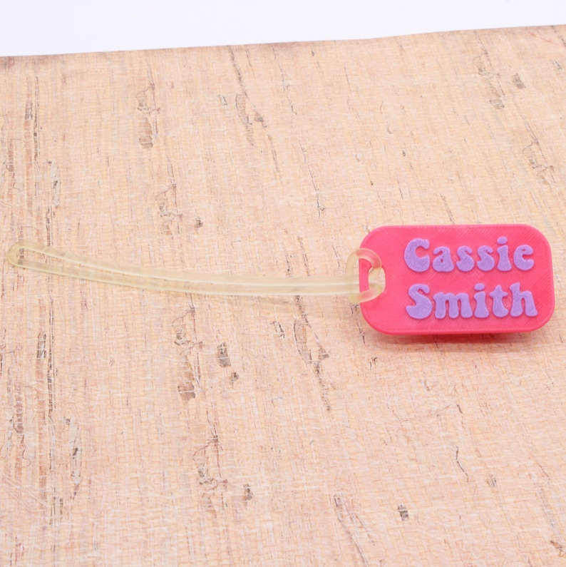 Personalized Lunch Bag Name Tag, Bag Name Plate, School Student, Custom ...