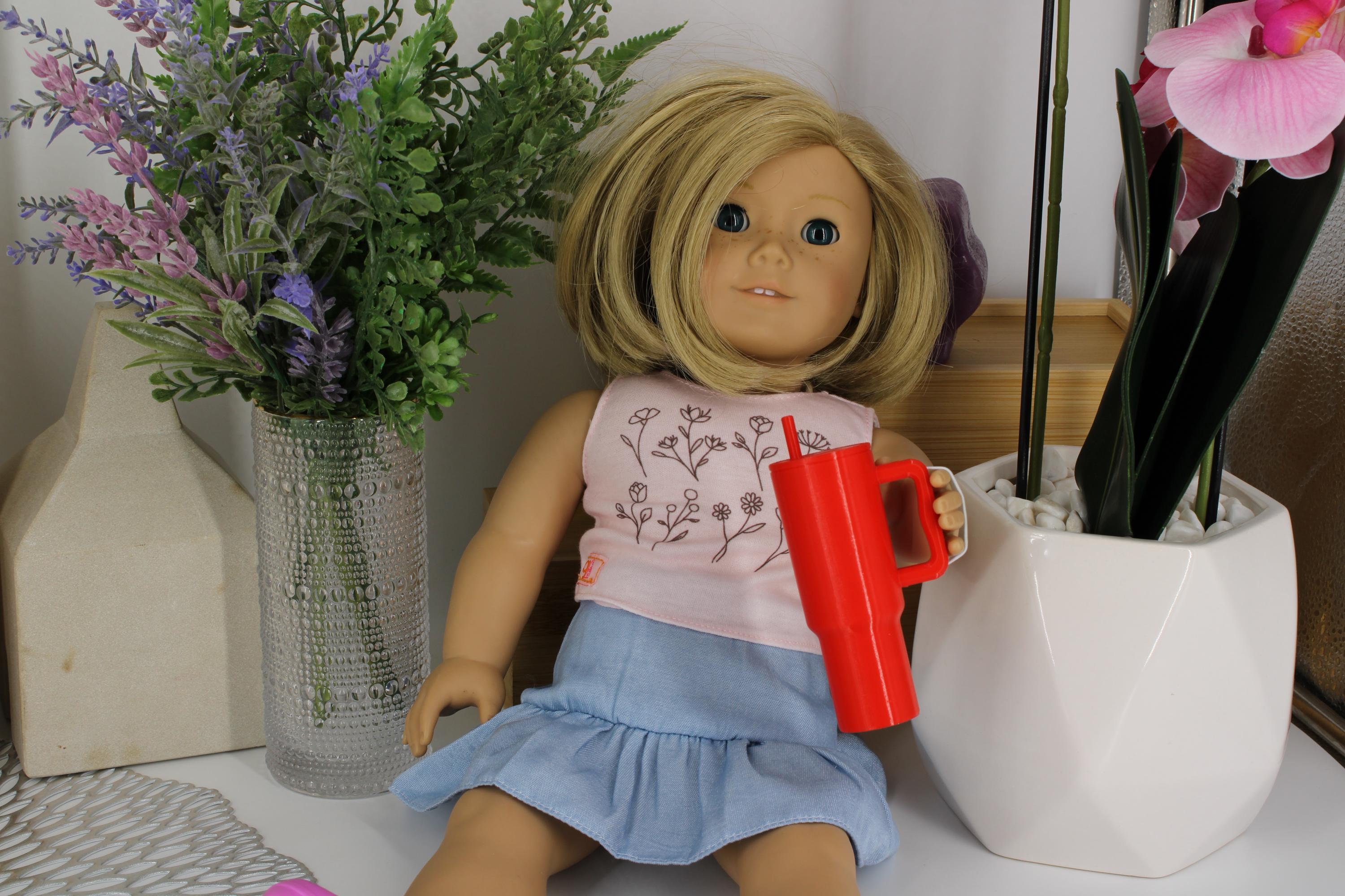 Mini Doll Tumbler With Elastic – 18 Inch Doll Accessories, Stanley ...