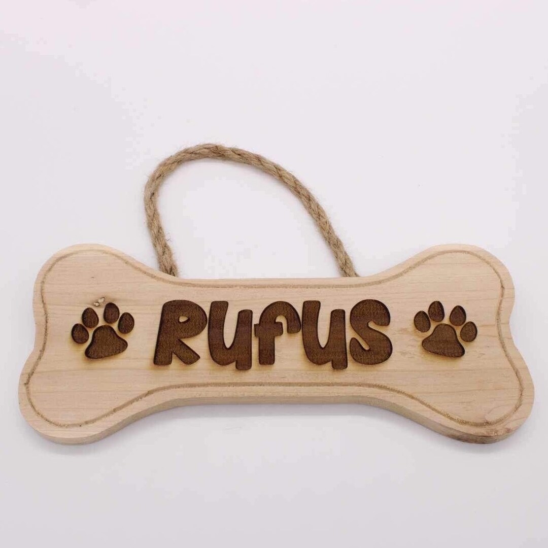 Personzalized Wooden Dog Name Sign Dog Room Sign Crate Sign Gift Dog ...