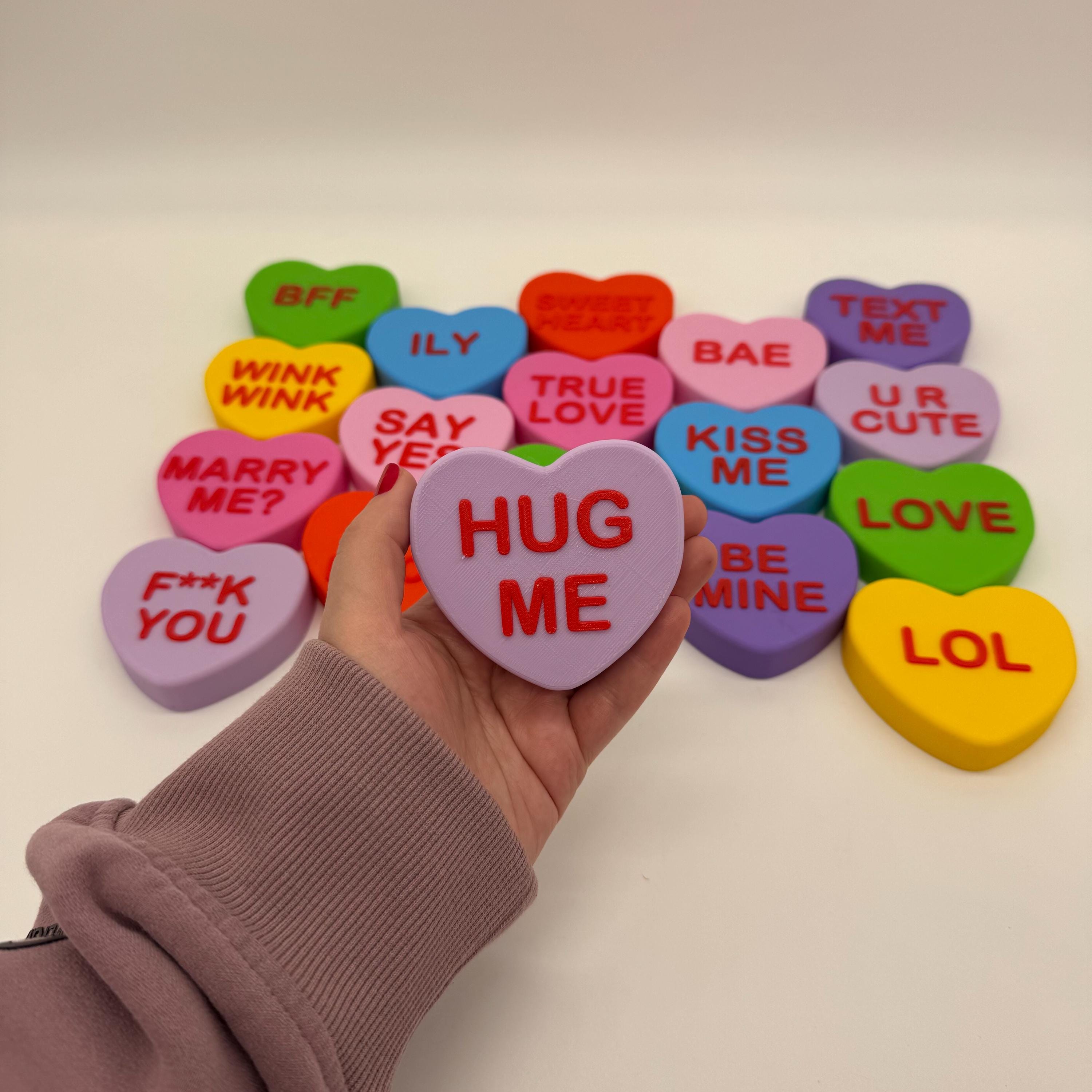 Large Conversation Hearts Valentines Day Candy Hearts Decor Gifts ...