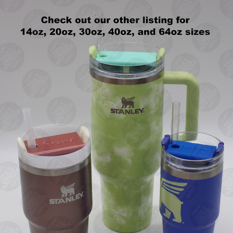 40oz and 64oz Stanley Iceflow Flip Straw Tumbler Nameplate Name Tag ...