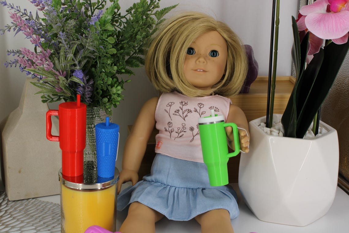Mini Doll Tumbler With Elastic – 18 Inch Doll Accessories, Stanley ...