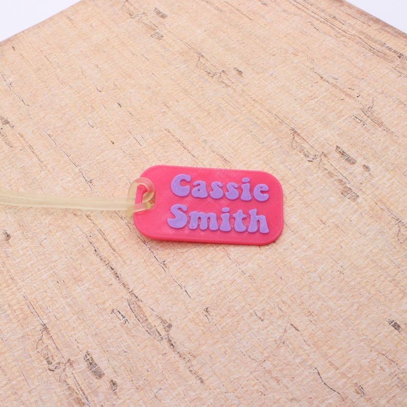 Personalized Lunch Bag Name Tag, Bag Name Plate, School Student, Custom ...