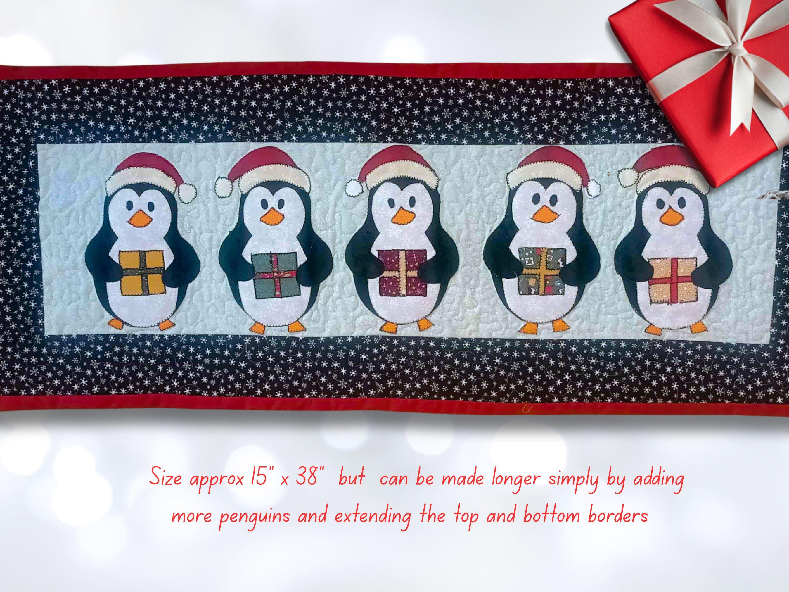 Christmas Table Runner Pattern. Easy Sewing Pattern Using Raw Edge ...