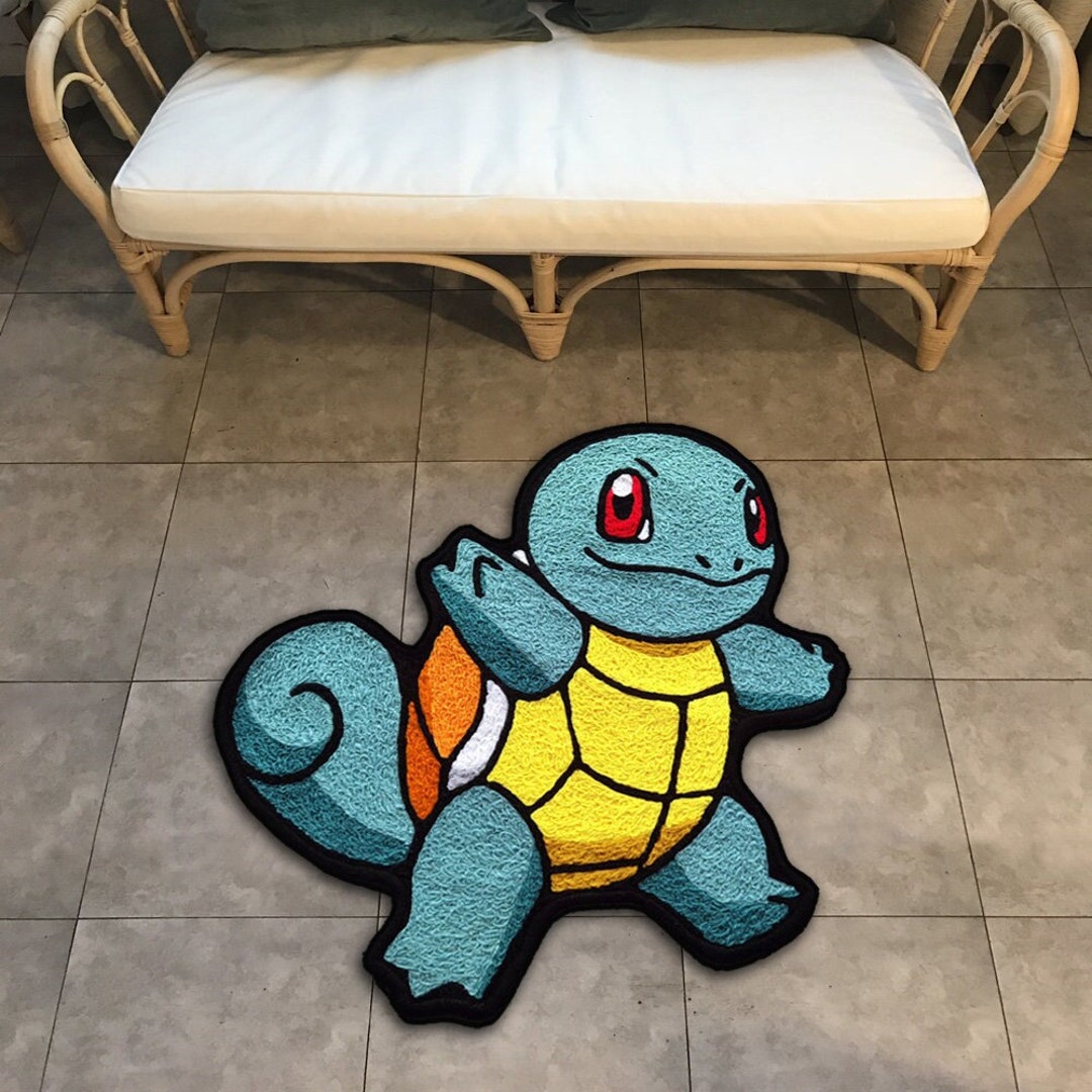 Pokémon Anime Rug Handmade Squirtle Rug Custom Rug for Rooms - Etsy