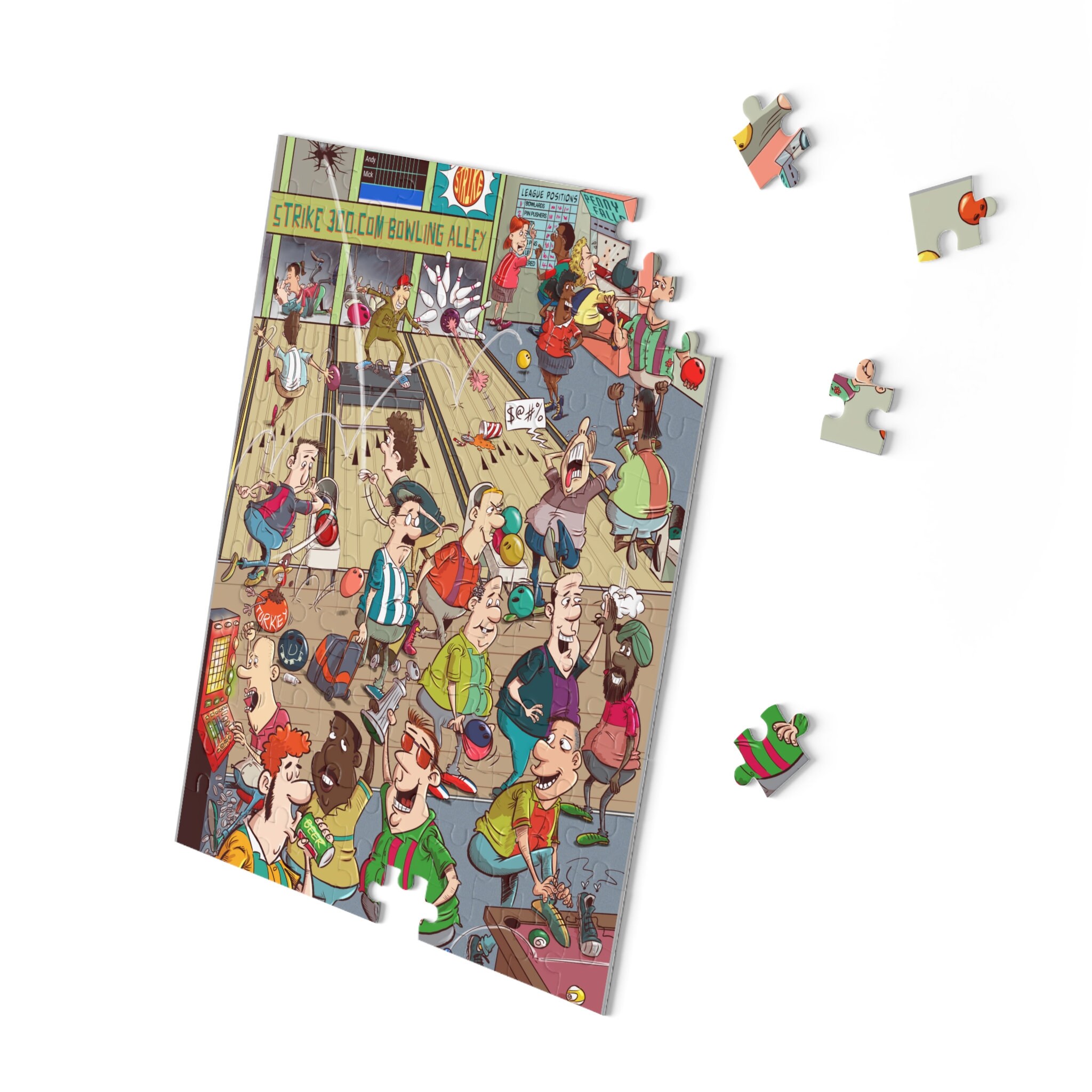 Tenpin Bowling Alley League Bowler Puzzle (120, 252, 500-piece) - Etsy