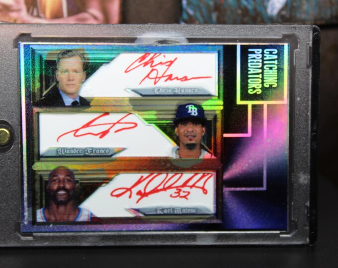 Chris Hansen, Wander Franco, Karl Malone (triple Card Auto - NOT ...