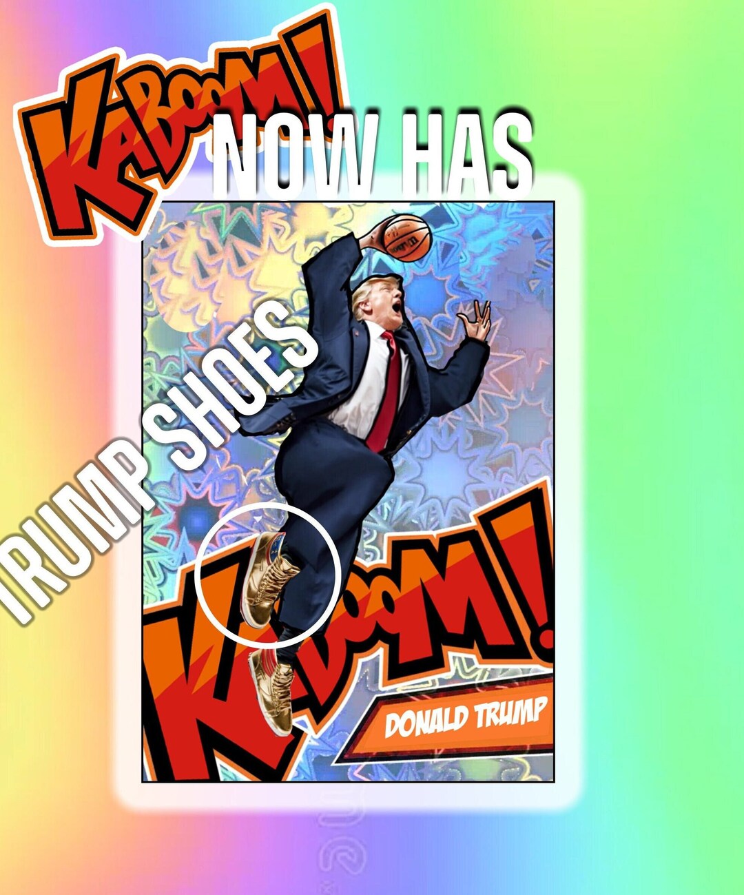 DONALD TRUMP BASE With Trump Shoes Card Kaboom! Parody Trading Card ...