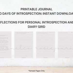 Printable Journal - 30 Days With 30 Prompts. Mindfulness +self-discovery - Etsy