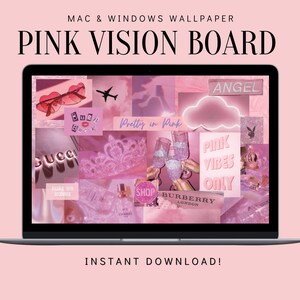 Pink Vision Board | Digital Download | Wallpapers - Etsy