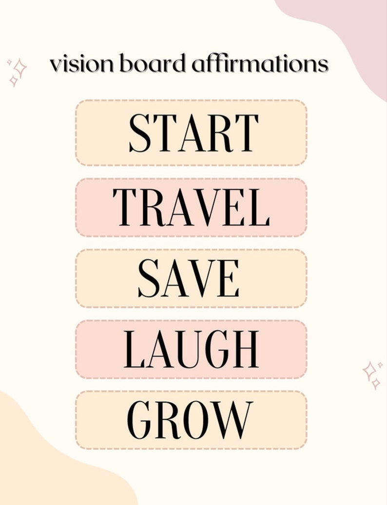 Vision Board | 50 Printable Cuts Outs | Instant Download - Etsy
