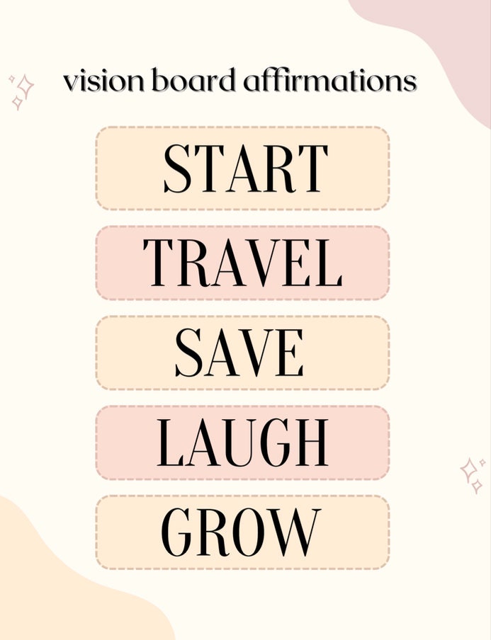 Vision Board | 50 Printable Cuts Outs | Instant Download - Etsy