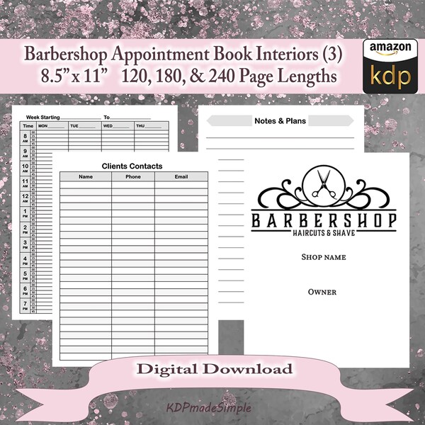 Barber Appointment Book - Etsy