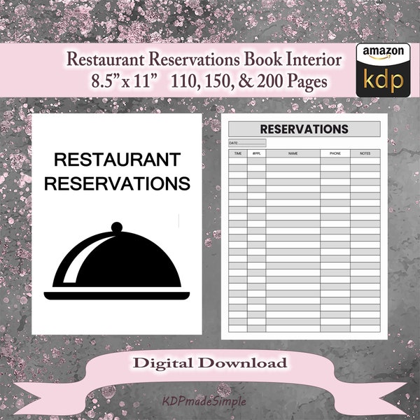 Reservation Template for Restaurant - Etsy