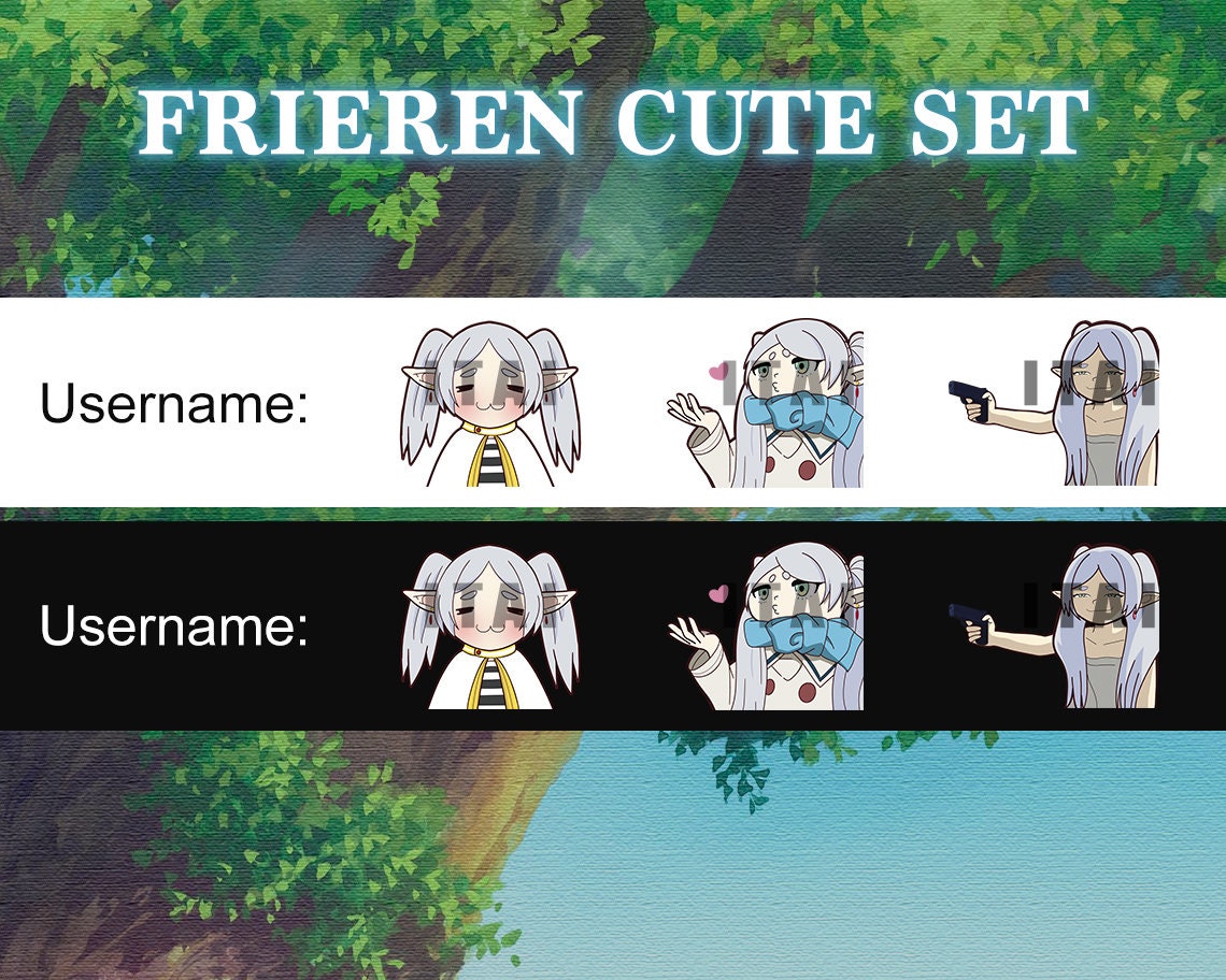 Frieren Cute Emotes / Twitch and Discord Emotes / Streaming - Etsy