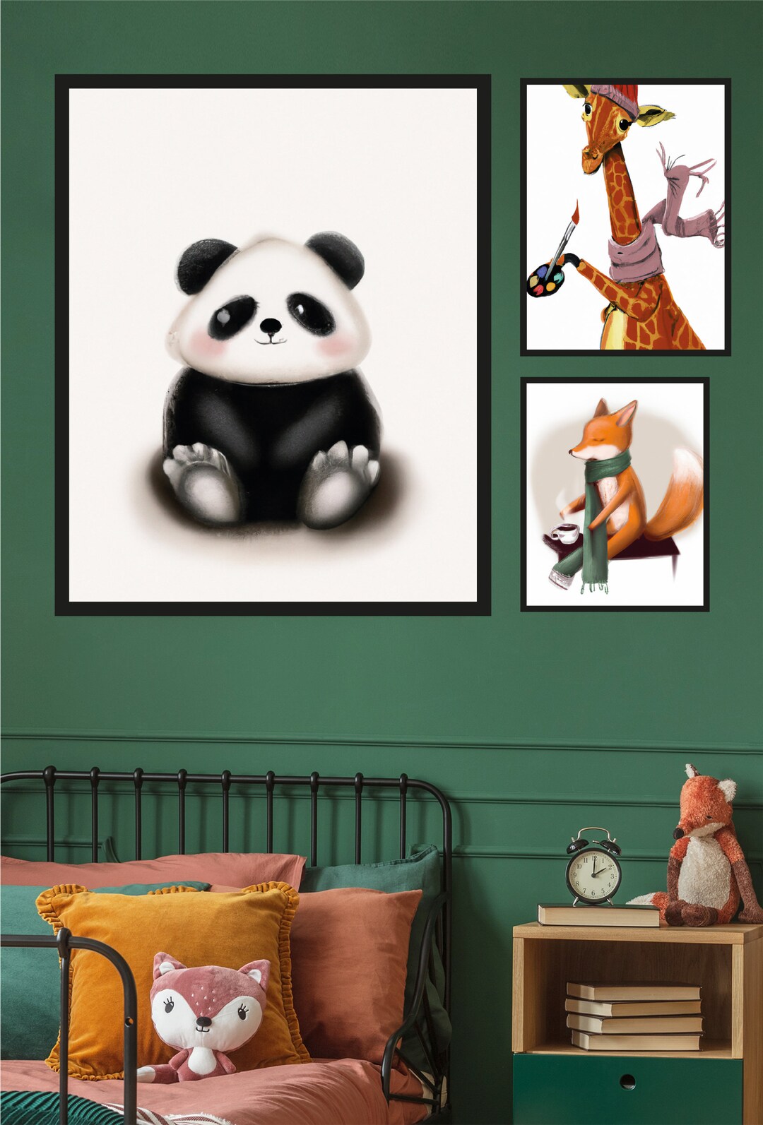 Set of 5 Adorable Baby Animals Posters Bundle of 5 Baby Animal Prints ...