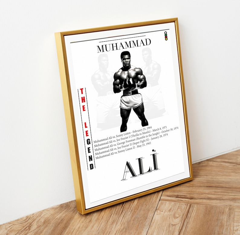 Muhammad Ali Vintage Boxing Poster: Motivational Sports Art (digital ...