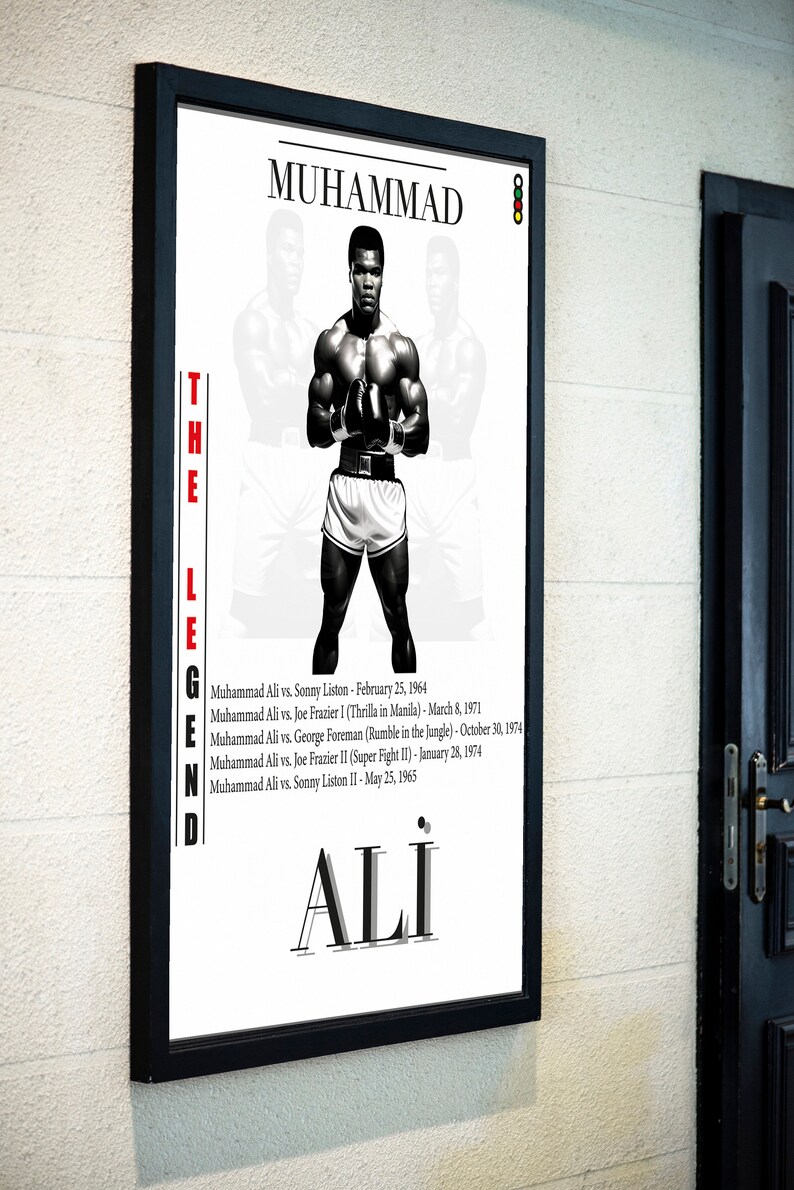 Muhammad Ali Vintage Boxing Poster: Motivational Sports Art (digital ...