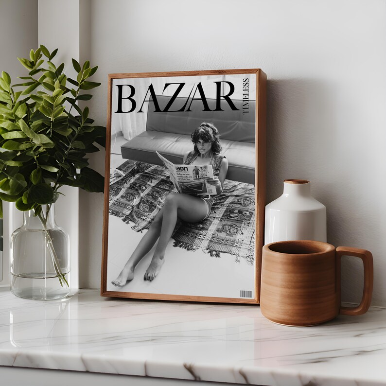 Bazaar Magazine Print, Vogue Summer Prints, Vogue Magazine Poster, 70s ...