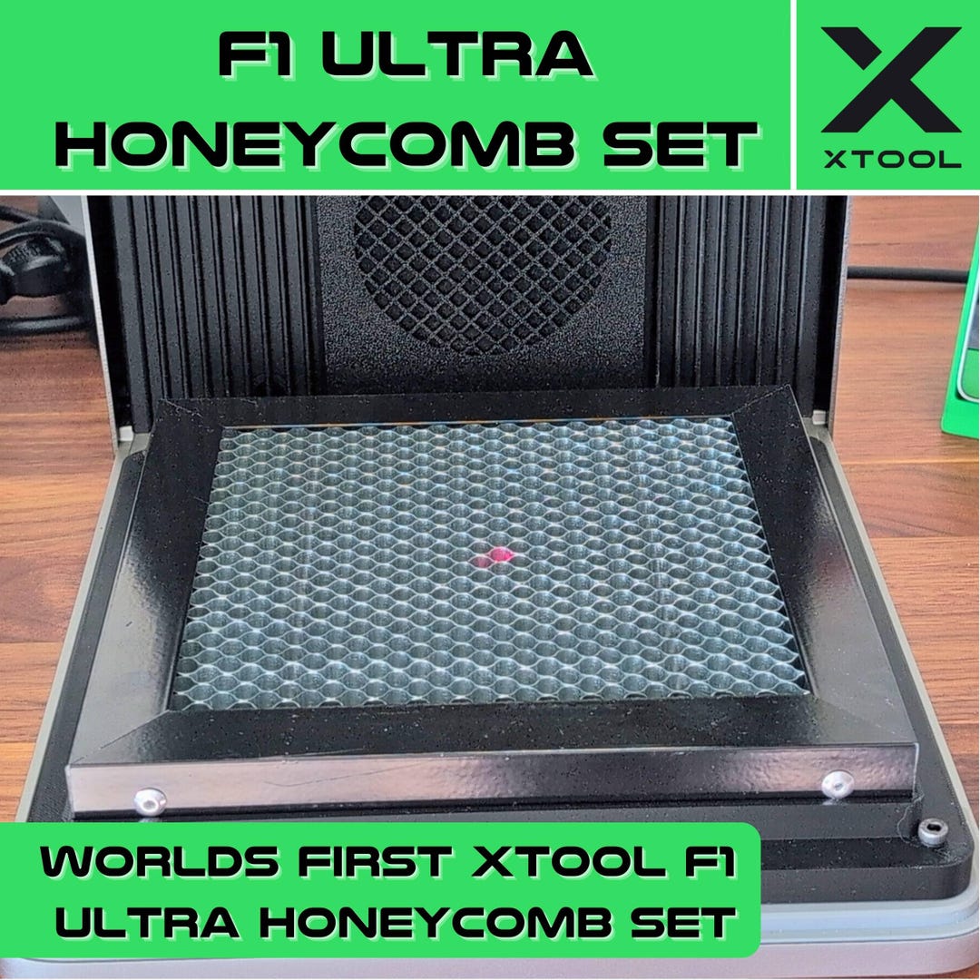 Xtool F1/F2 Ultra Honeycomb Set – Precision Cutting With Magnetic Hold & Protection for the F1 ...