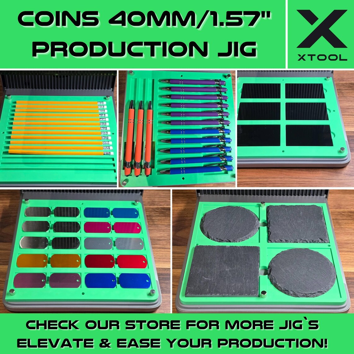 Xtool F1 Ultra Coin Jig – Holds 20 Coins (40mm), Xtool F1 Ultra Jig ...