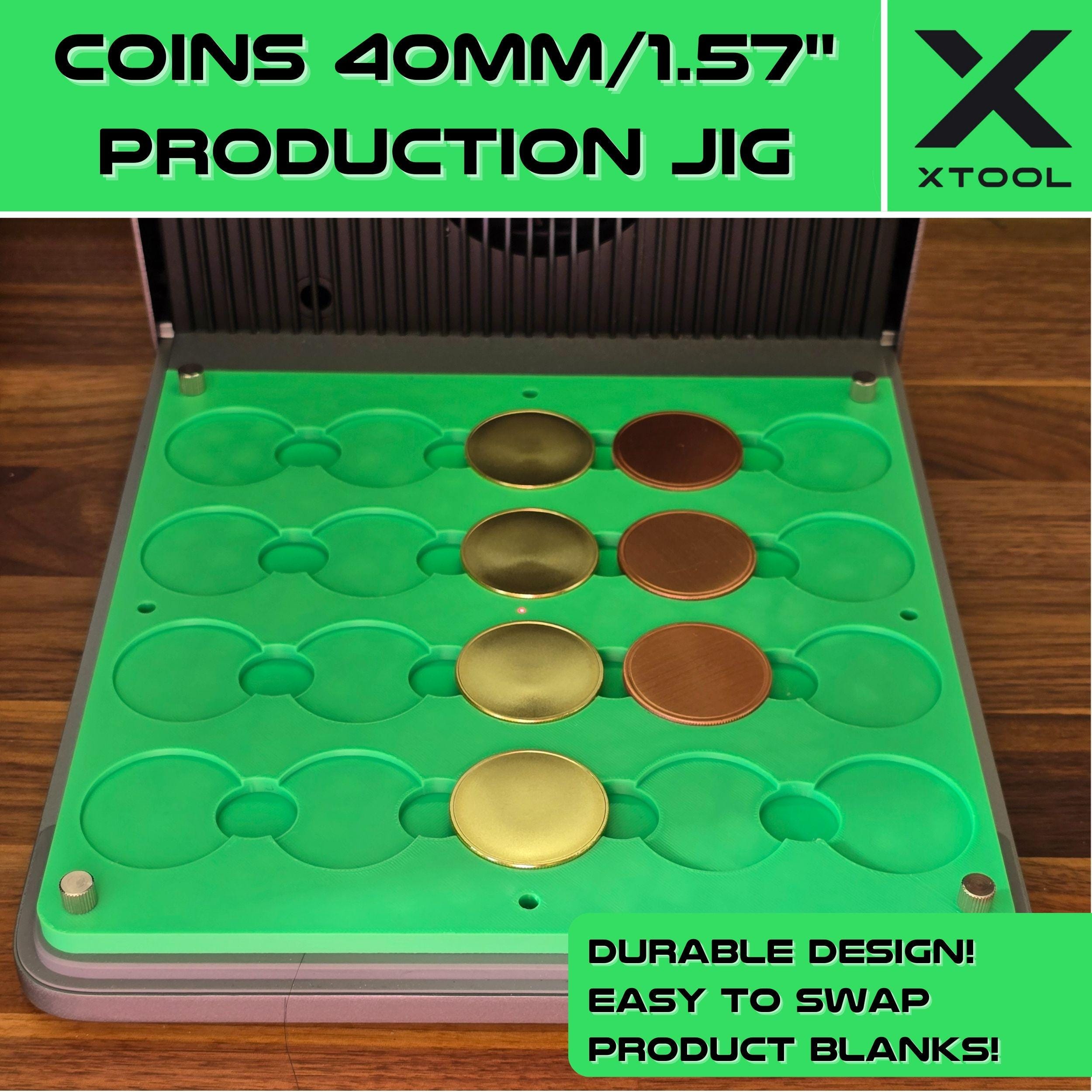 Xtool F1 Ultra Coin Jig – Holds 20 Coins (40mm), Xtool F1 Ultra Jig ...