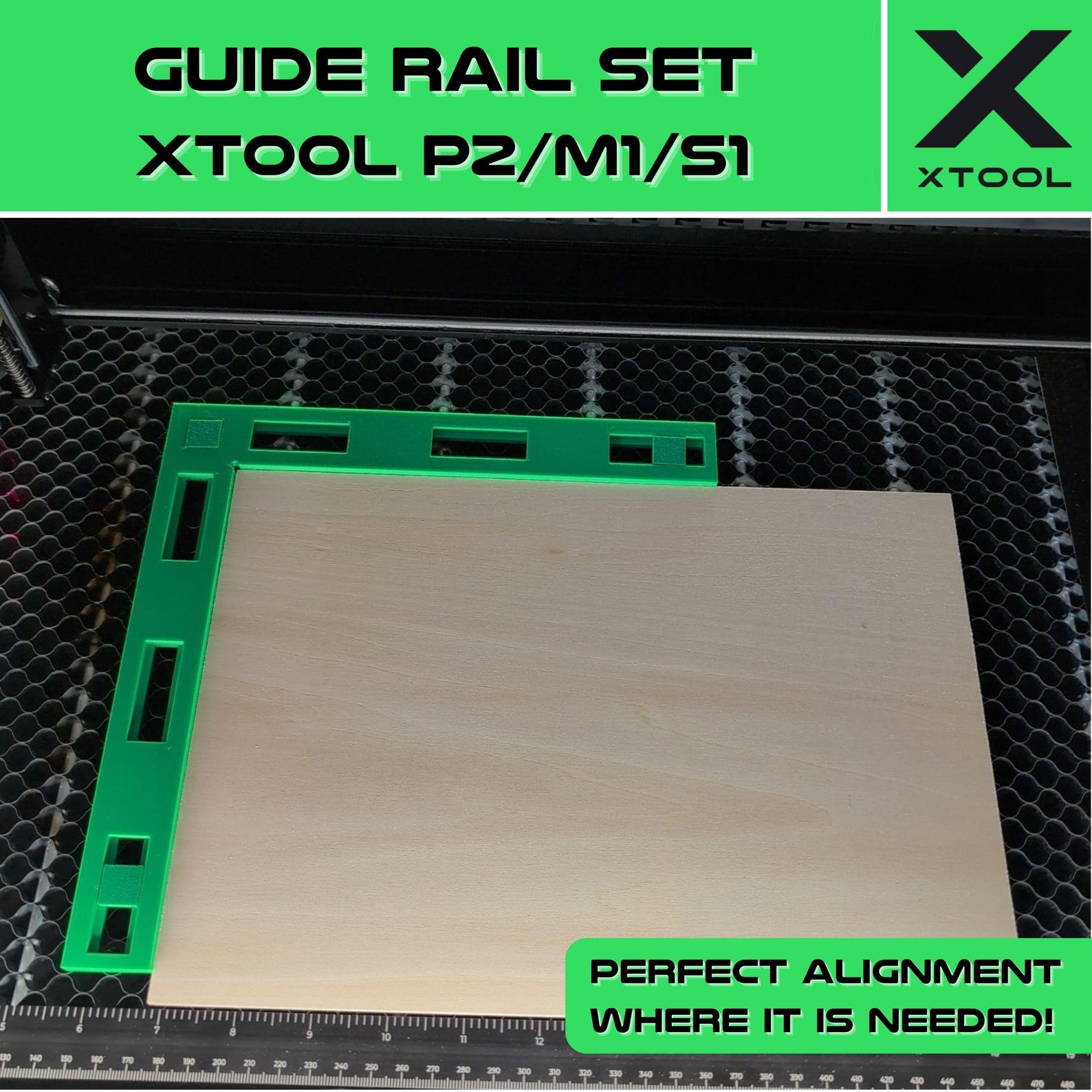 Honeycomb Bed Rail Guide Set – Precision Alignment for Xtool & Thunder ...