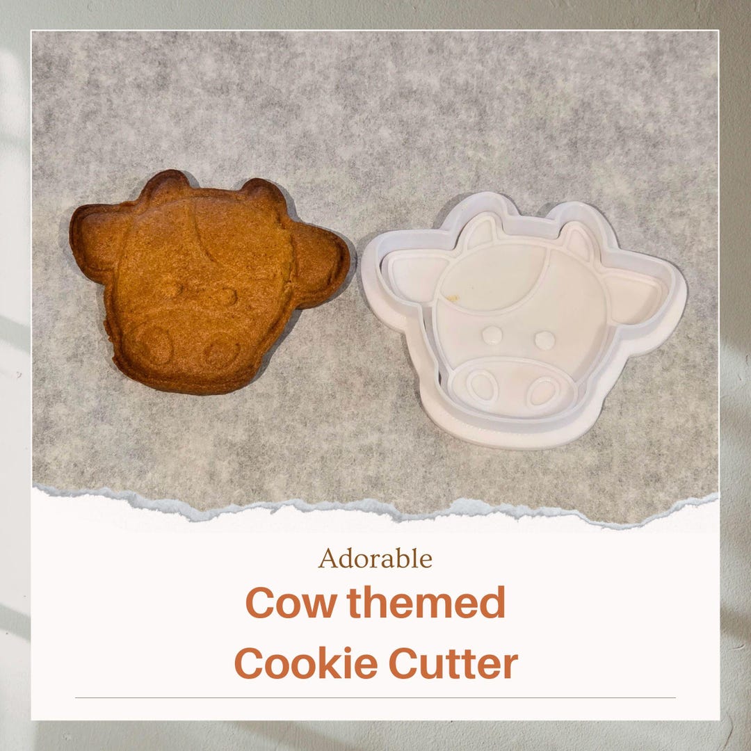 Charming Cow Cookie Cutter – Perfect for Baking Fun Cookies, Dog Treats ...