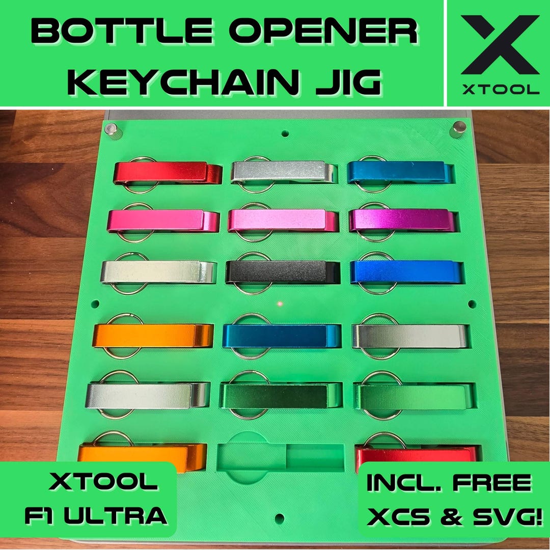 Xtool F1 Ultra Bottle Opener Keychain Jig – Holds 18 Openers, Xtool F1 Ultra Jig, Perfect for ...