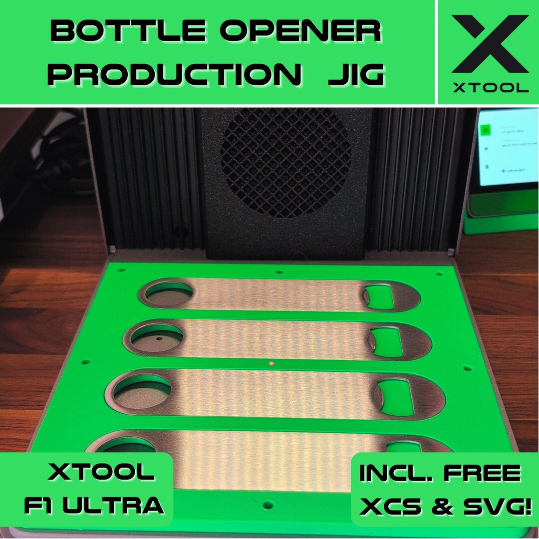 Xtool F1 Ultra Bottle Opener Production Jig Xtool Fiber Laser Jig Xtool Laser Fixture Engrave 4 ...