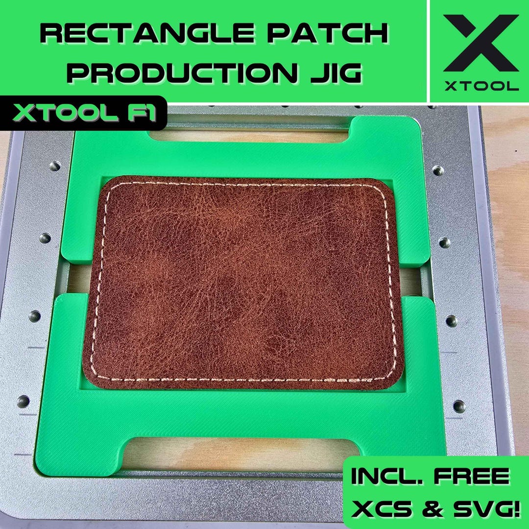 Xtool F1 Rectangle Patch Jig – for Leather & Leatherette Patches in 2 Sizes - Xtool F1 Jig ...