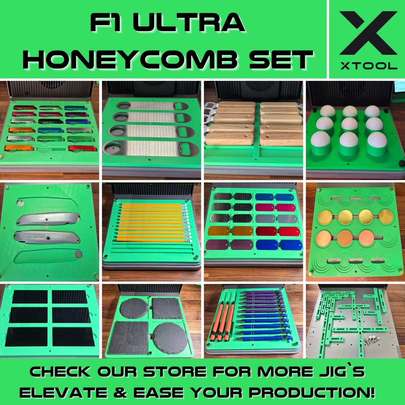 Xtool F1/F2 Ultra Honeycomb Set – Precision Cutting With Magnetic Hold ...