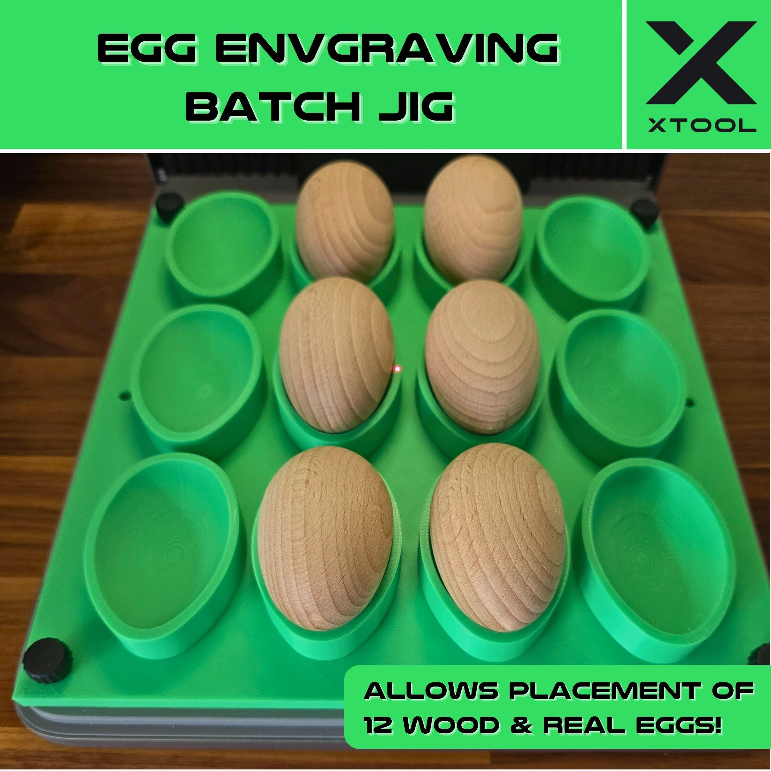 Xtool F1/F2 Ultra (easter) Egg Batch Jig – Engrave 12 Wooden, Plastic ...