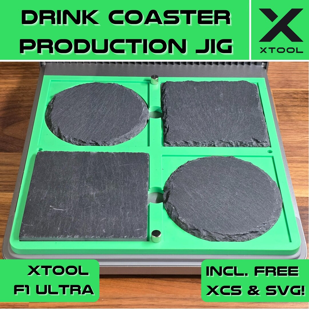 Xtool F1 Ultra Coaster Jig – Holds 4 Coasters, Xtool F1 Ultra Jig ...