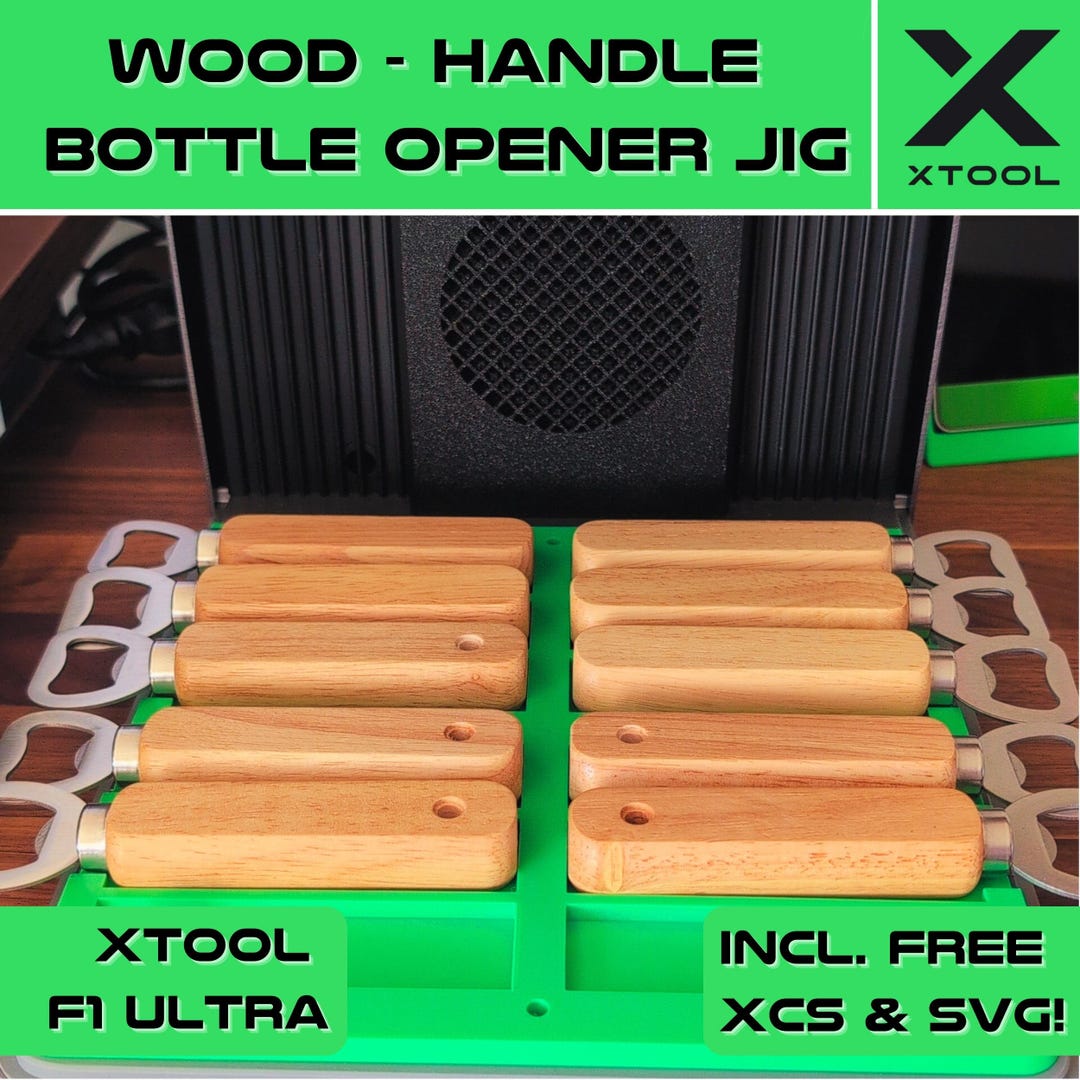 Xtool F1 Ultra Wood Handle Bottle Opener Production Jig Xtool Fiber Laser Jig Xtool Laser ...