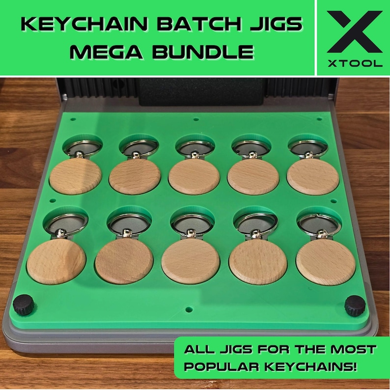 Xtool F1/F2 Ultra Production Mega Bundle – 7 Keychain Jigs for ...