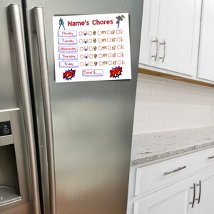 Superhero Chore Chart Printable - Etsy