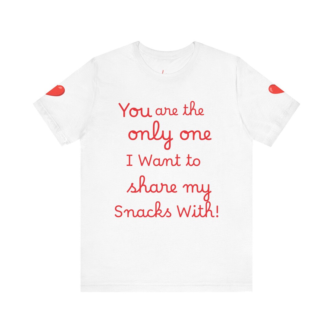 Snack Sharing Couple Tee, Cute Couple Shirt, Valentine's Gift, Foodie ...