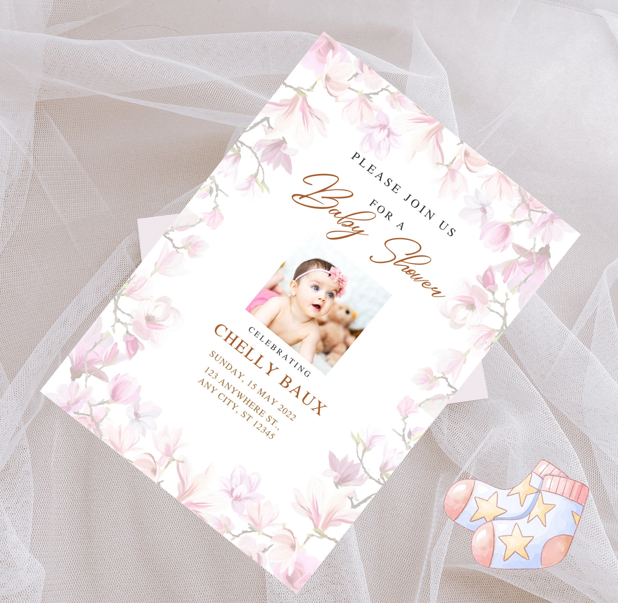 Digital Baby Card, Printable Baby Card, Baby Shower Digital, Baby Card ...