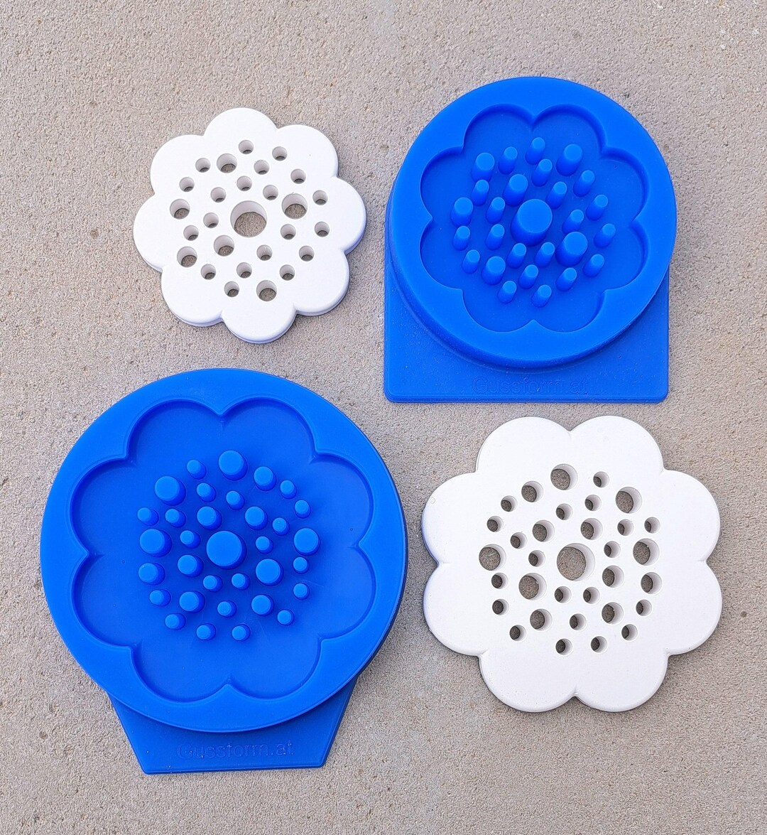 Silicone Mold Flower Saver in Flower Shape Casting Mold DIY in 4 Sizes ...
