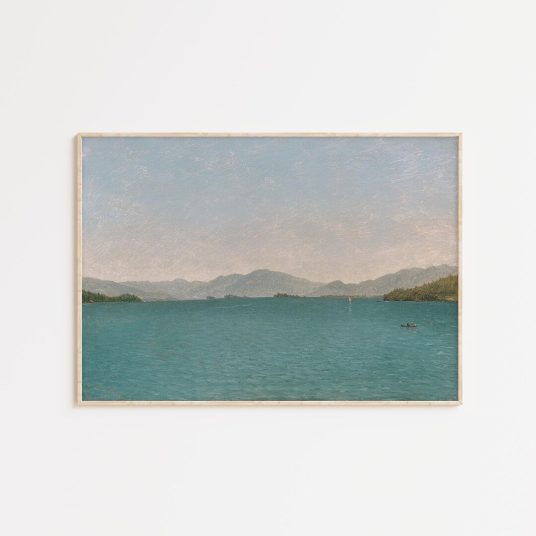 Antique Lake Painting Home Decor Premium Art Print 24-P - Etsy