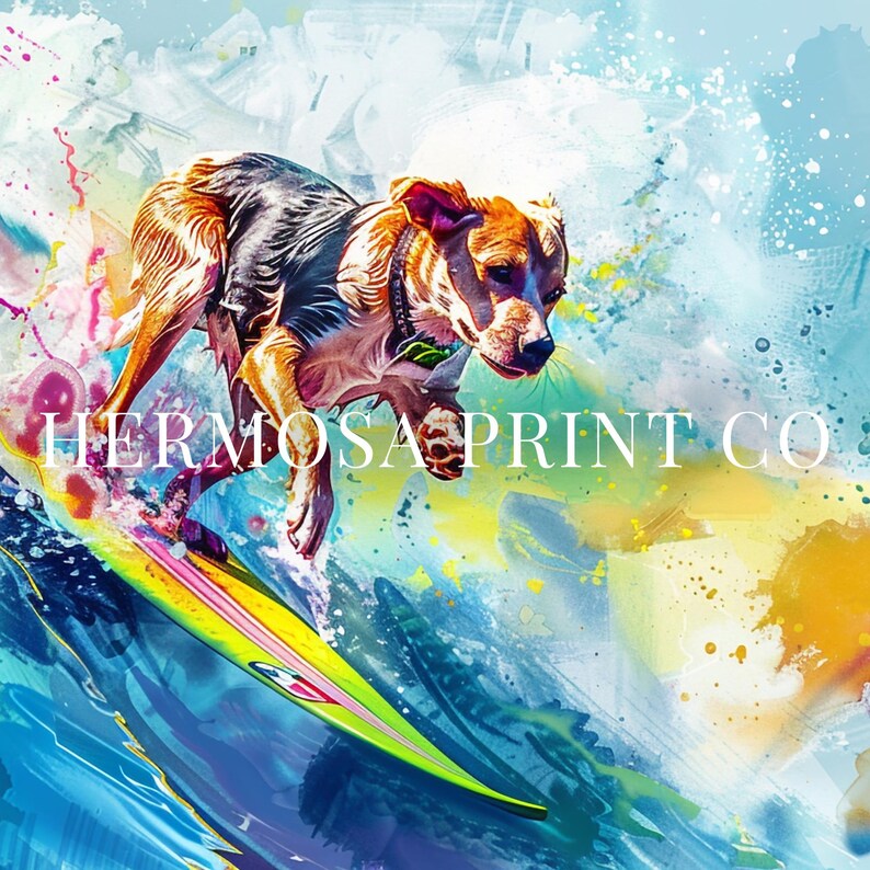 Surf's Pup Adventure I Home Decor Premium Art Print 289-P - Etsy